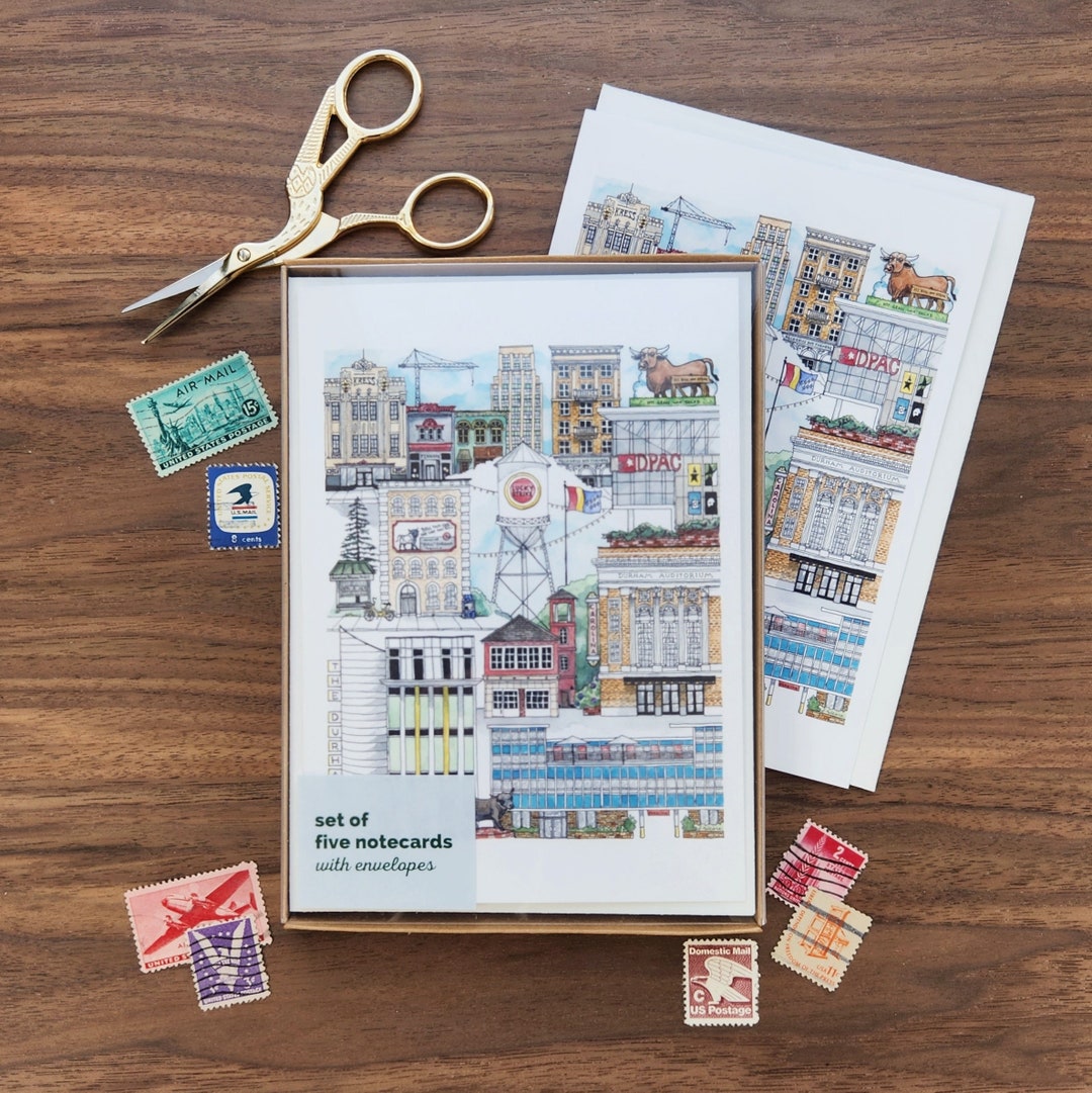 Durham, North Carolina Notecard Set // Greeting Cards Graduation Cards ...