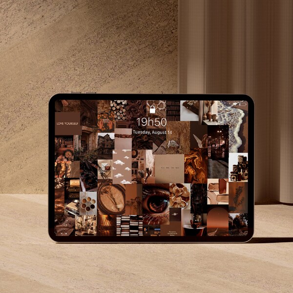Brown Aesthetic Collage Tablet - Etsy