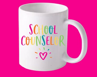 School Counselor Mug Two Toned School Counselor Coffee Cup - Etsy