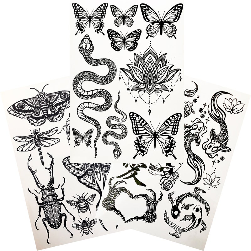 Large Temporary Tattoo - Etsy