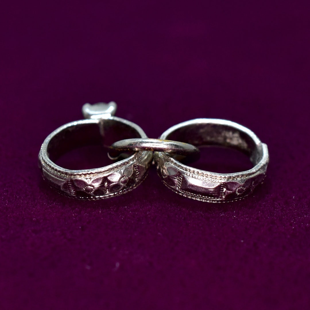 Vintage Sterling Silver Engagement Wedding Ring Charms - Etsy