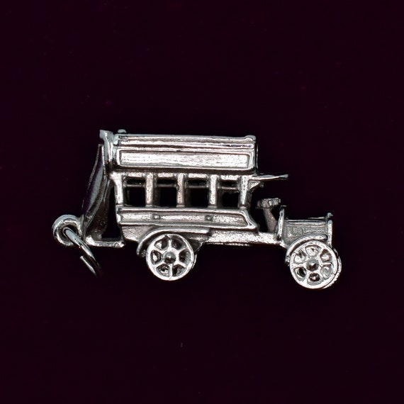 Vintage Sterling Silver Bus Charm; 1920s Replica Doub… - Gem