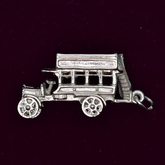 Vintage Sterling Silver Bus Charm; 1920s Replica Doub… - Gem