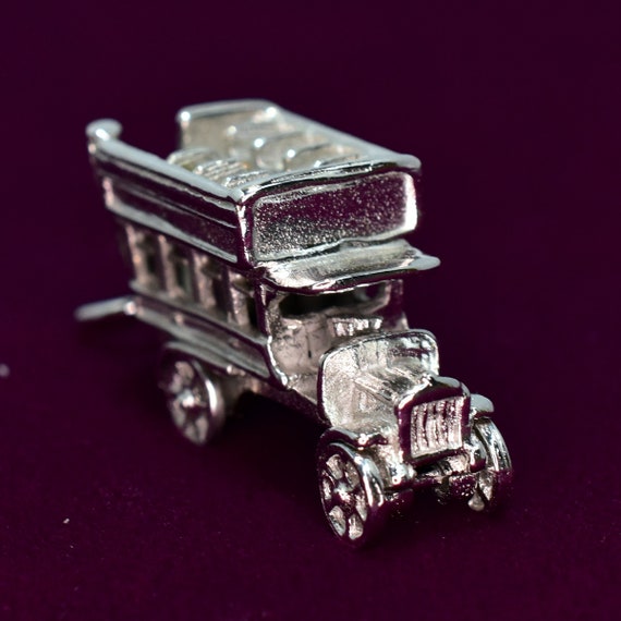 Vintage Sterling Silver Bus Charm; 1920s Replica Doub… - Gem