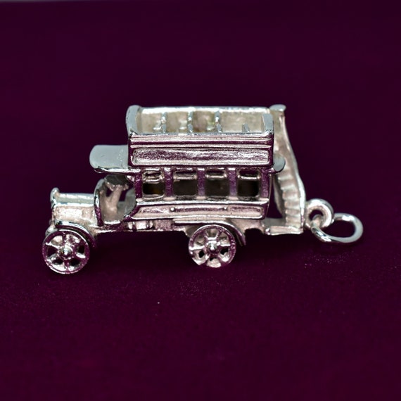 Vintage Sterling Silver Bus Charm; 1920s Replica Doub… - Gem