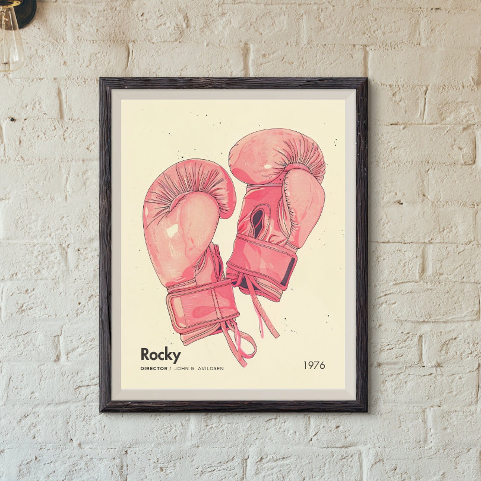 Rocky Movie Poster Boxing Printable Wall Art Riso Print Digital ...