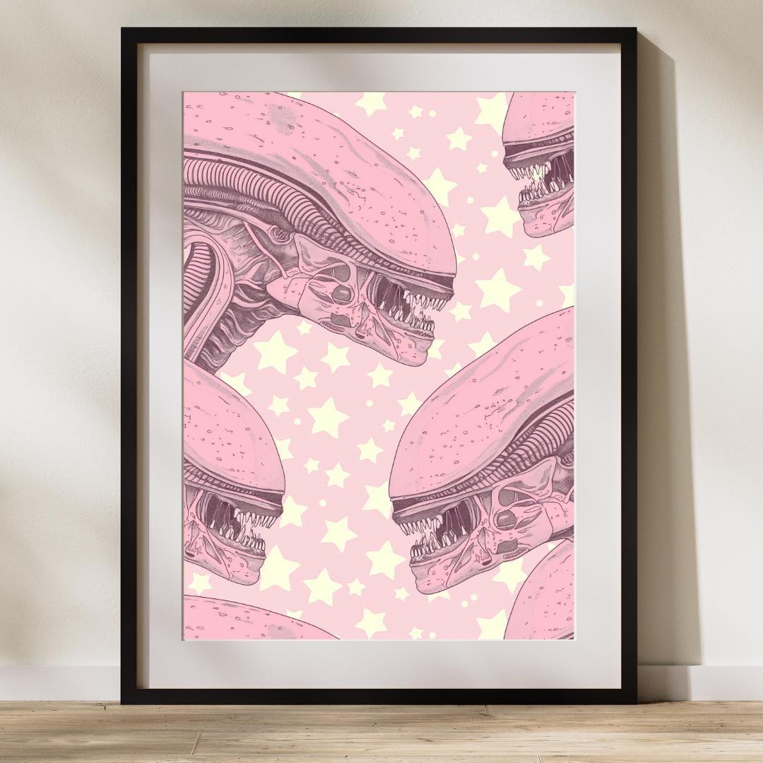 Alien Xenomorph Movie Poster Unique Gift for Horror Movie Lovers Aliens ...