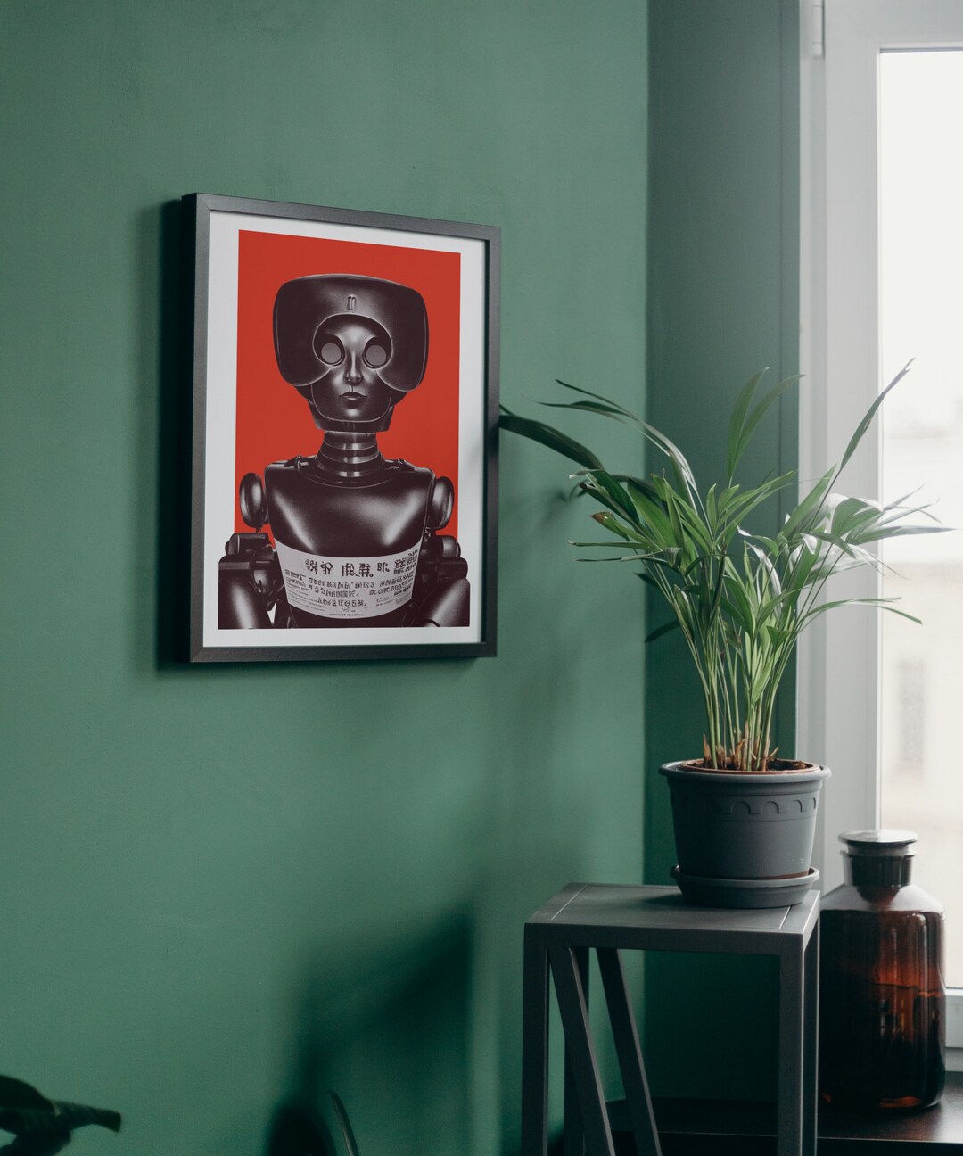 Space Age Bar Cart Dreamcore Aesthetic Posters With Robots in Gothic ...