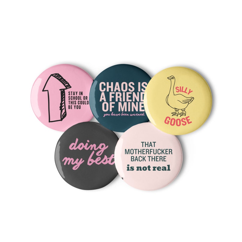 Meme Pins Set of Gen Z Dank Unhinged Meme Pins Buttons - Etsy