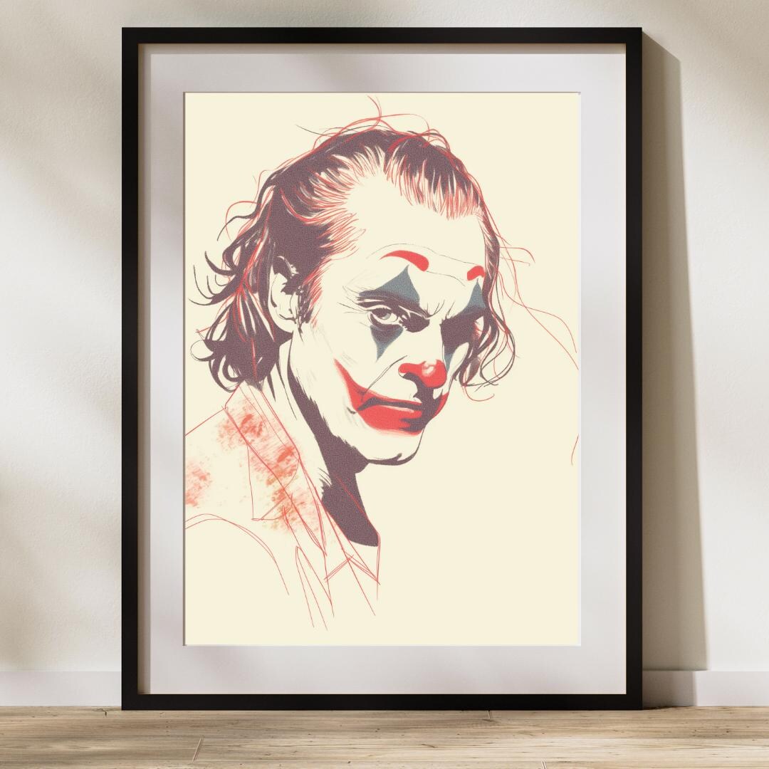 Joker Movie Poster Batman Risograph Print Dark Knight Wall Art - Etsy