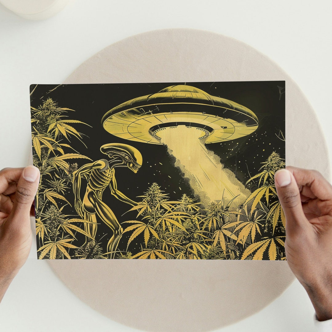 Alien OG Cannabis Strain Decor / Weed SVG / Printable Wall Art ...