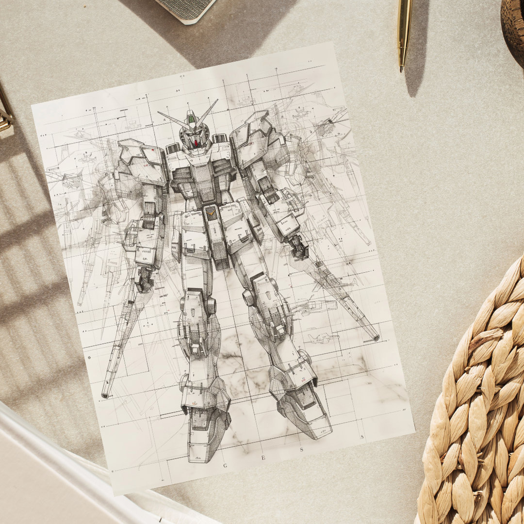 Gundam Printable Wall Art Anime Poster Gundam Print Cyberpunk Robot ...