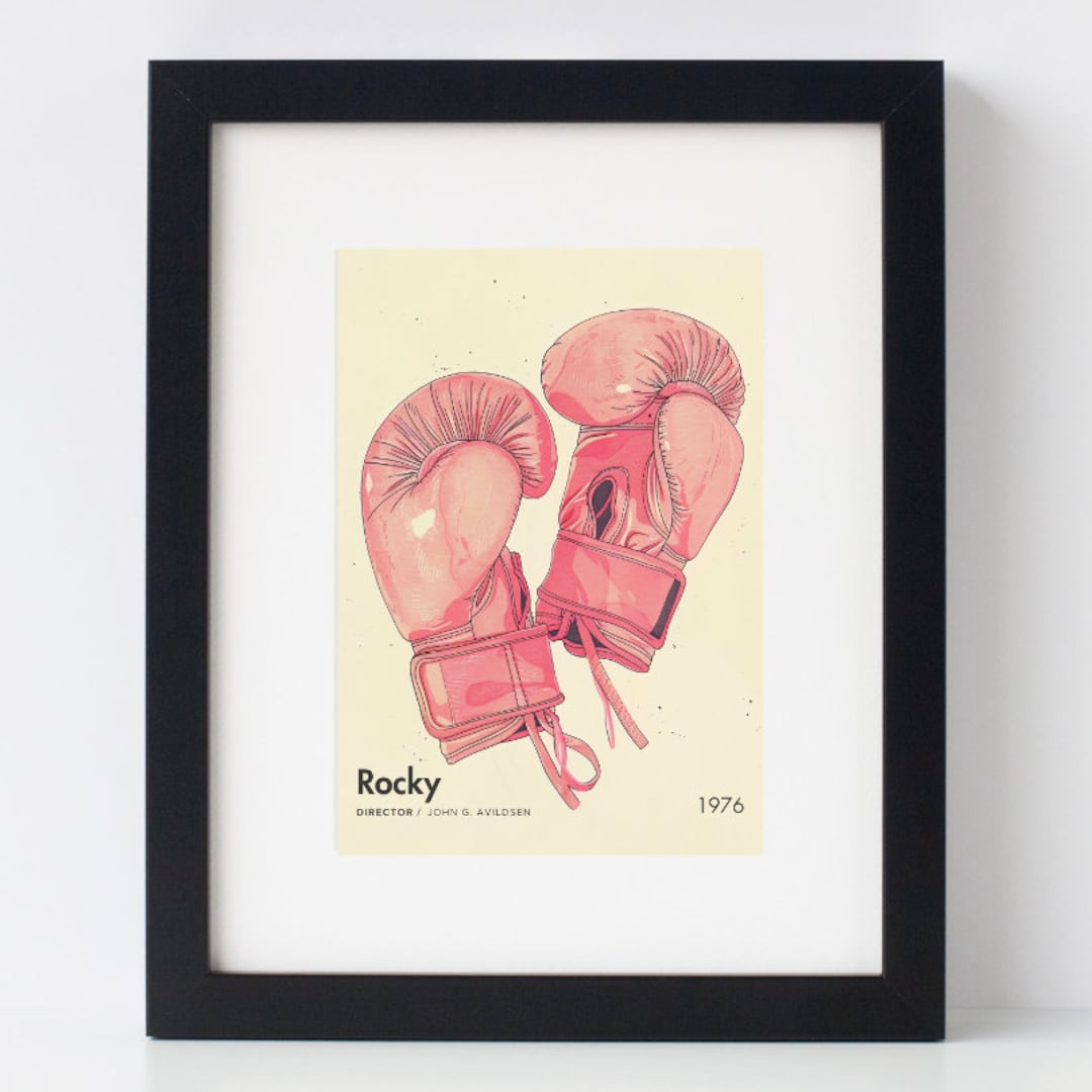 Rocky Movie Poster Boxing Printable Wall Art Riso Print Digital ...