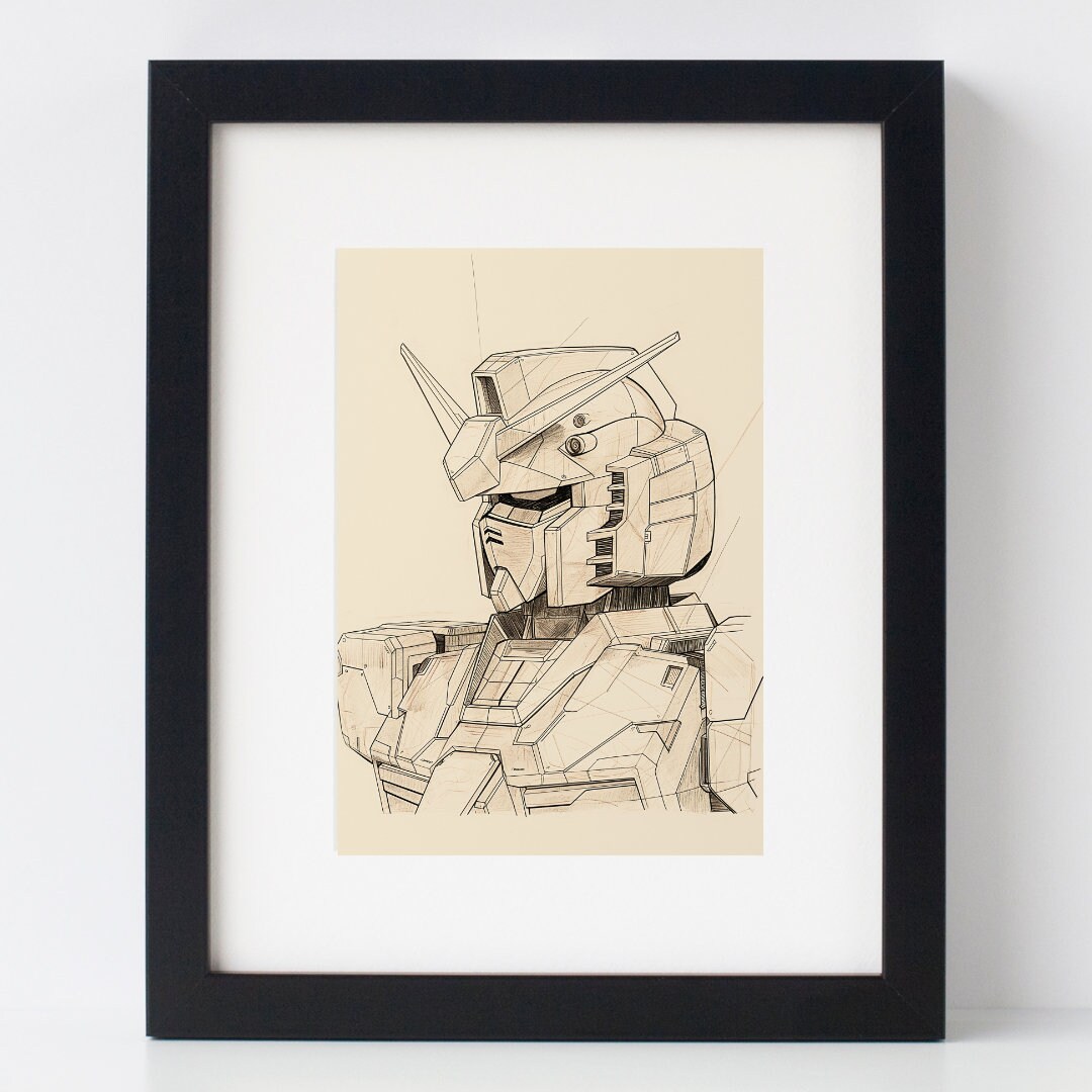 Gundam Print Cozy Gamer Anime Poster Sandrock Mecha Anime Wall Art ...