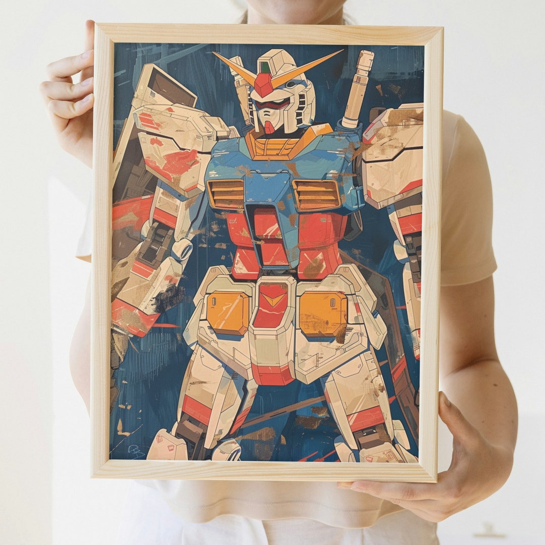 RX-78 Gundam Print PNG / Gundam Japanese Printable Wall Art / Gundam ...