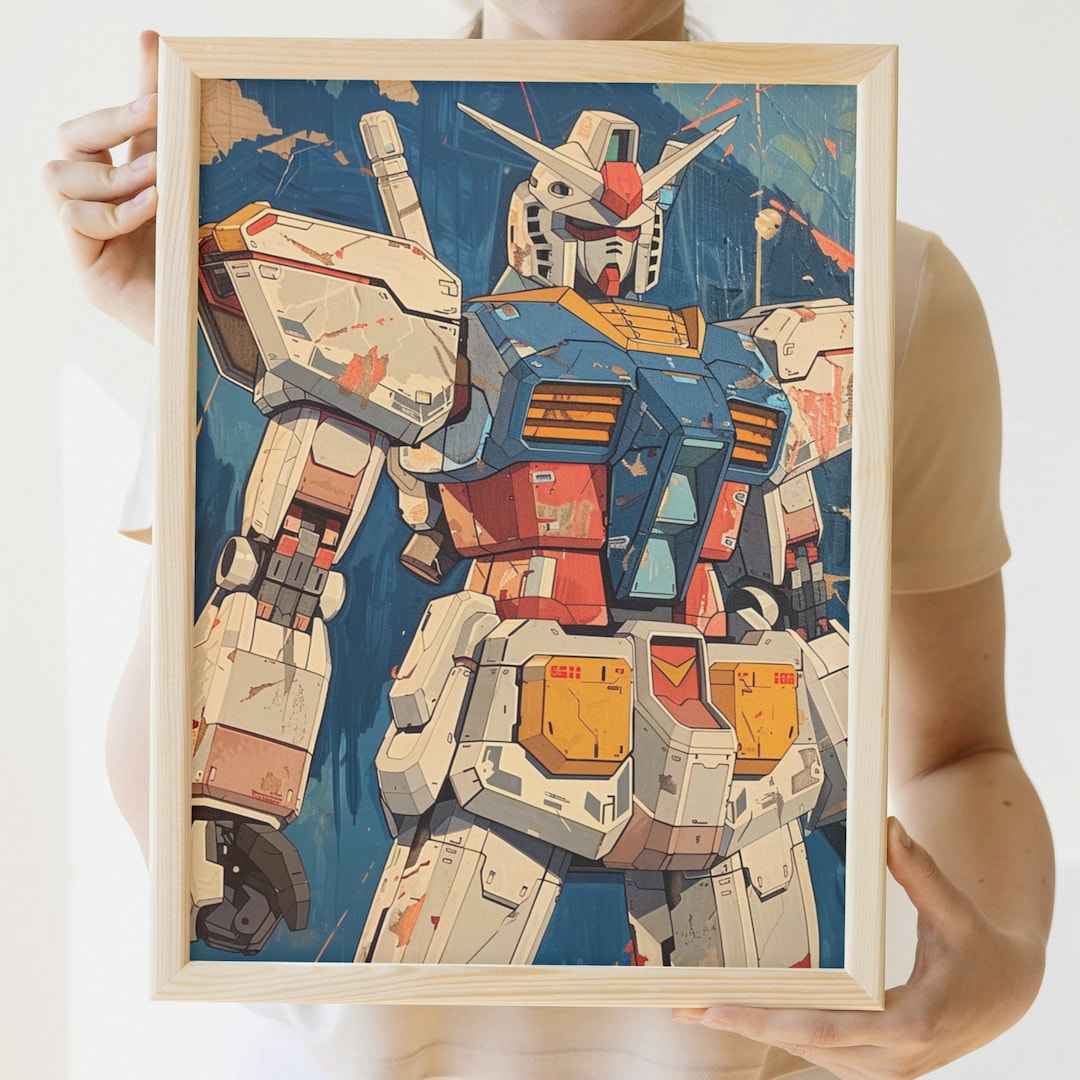 RX-78 Gundam Print PNG / Japanese Printable Wall Art / Gundam Poster ...