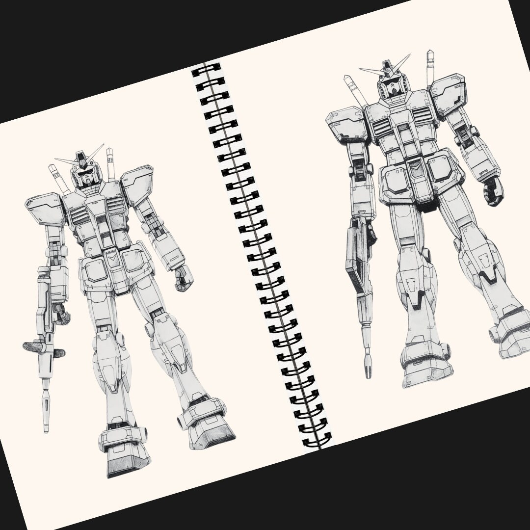 Strike Gundam Anime Art Set Gunpla Anime Art Commission & Mecha Manga ...