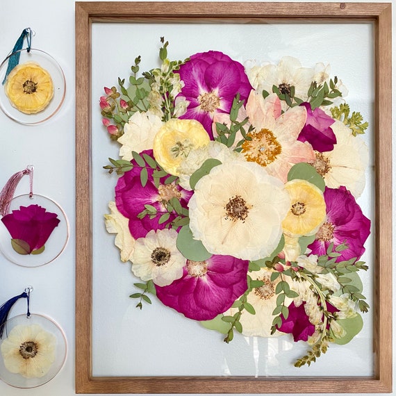 Custom Pressed Bridal Bouquet Preserved Bouquet Framed Wedding Flowers Framed Bouquet Bridal Bouquet Preservation Floating Frame Etsy