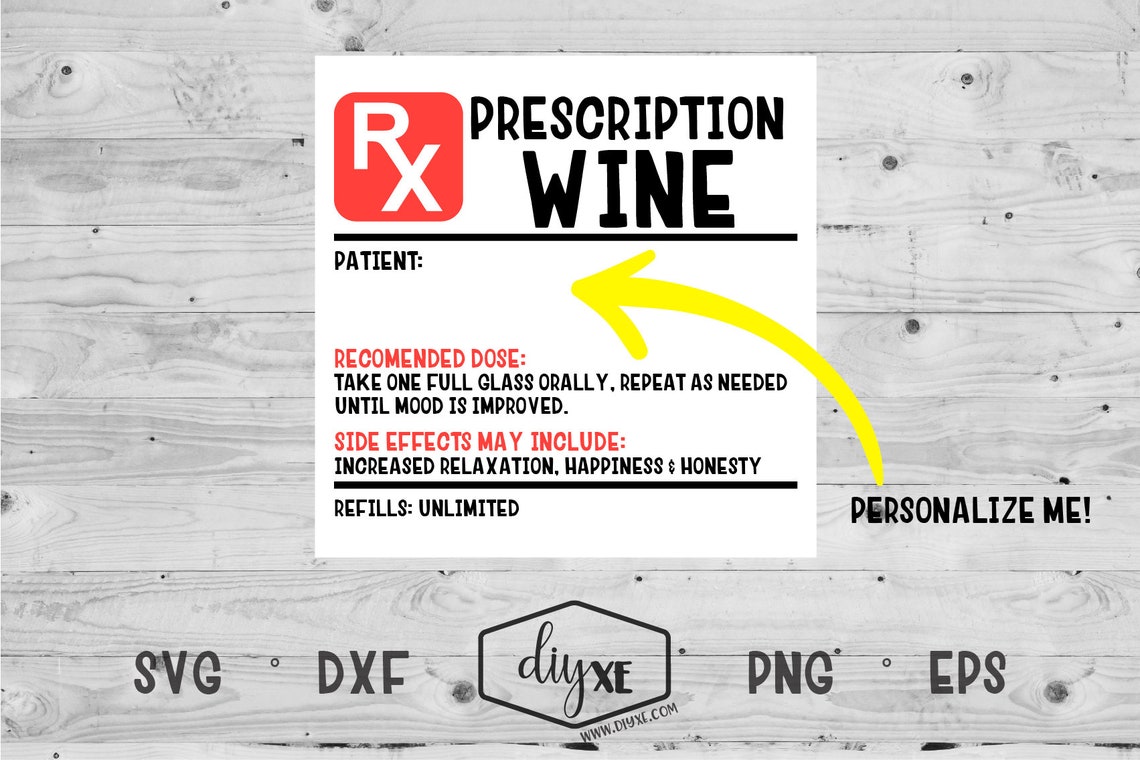 Prescription Label Bundle Svg-Dxf-Png-Eps | Etsy