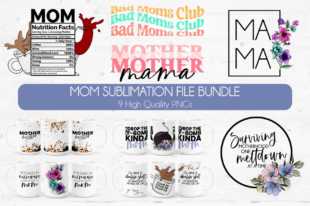 Mom Sublimation Bundle | Funny Mom Sublimation - Etsy