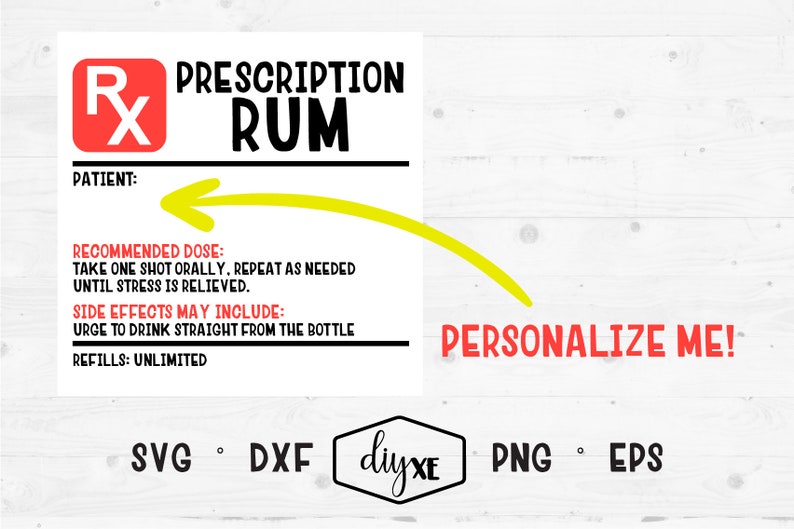 Prescription Label Bundle Svg-dxf-png-eps Funny SVG Bundle - Etsy