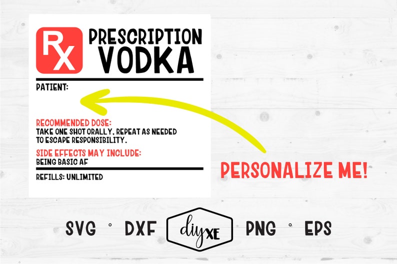 Prescription Label Bundle Svg-dxf-png-eps Funny SVG Bundle - Etsy