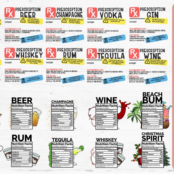 Alcohol Label - Etsy