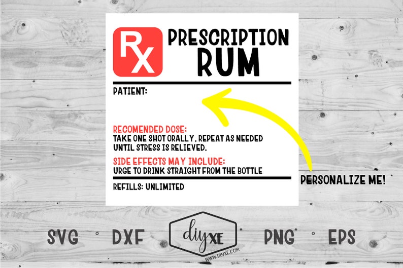 Prescription Label Bundle Svg-Dxf-Png-Eps | Etsy
