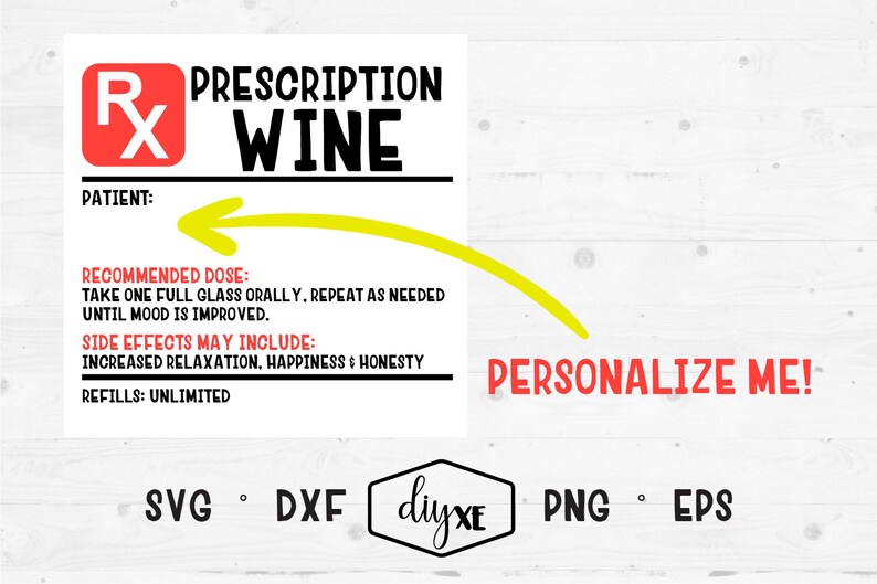 Prescription Label Bundle Svg-dxf-png-eps Funny SVG Bundle - Etsy