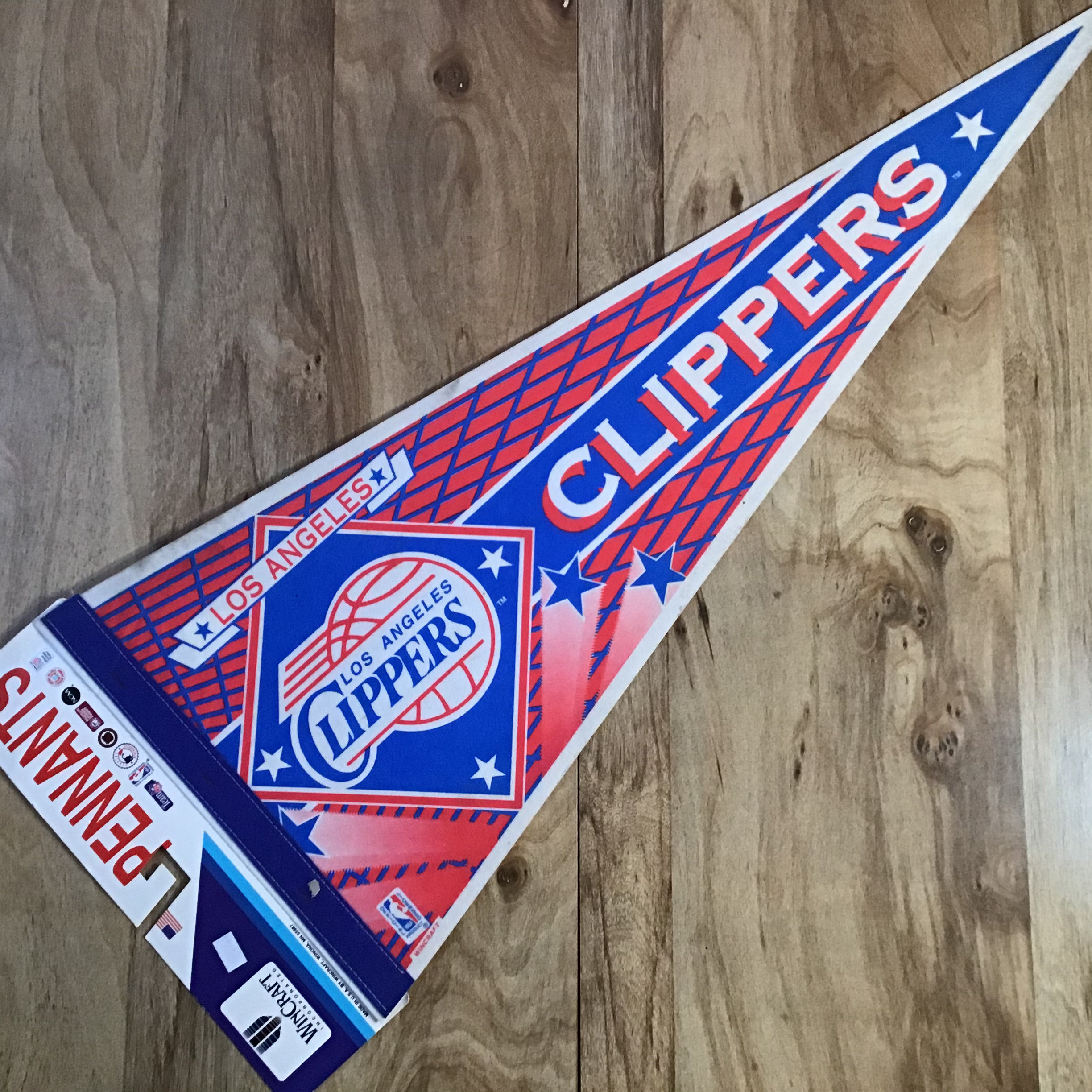 Vintage 90's Los Angeles Clippers NBA Square Logo - Basketball Pennant ...