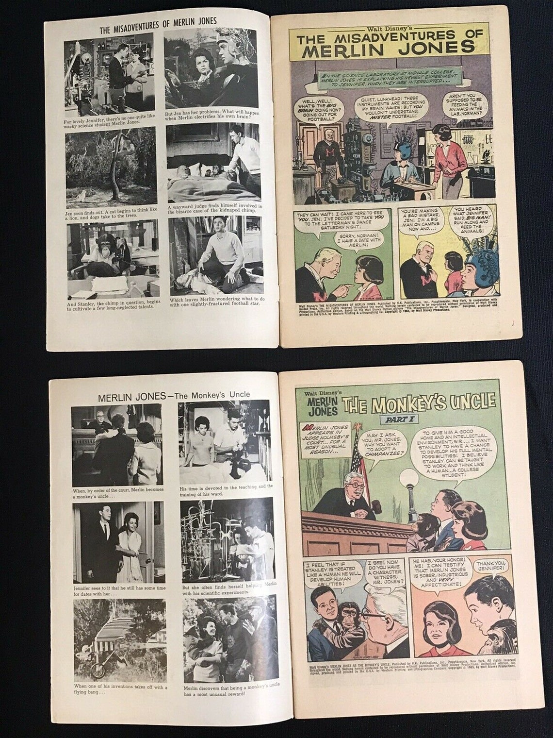 Vintage 1965 Walt Disney's Merlin Jones the Misadventures & Monkey's ...