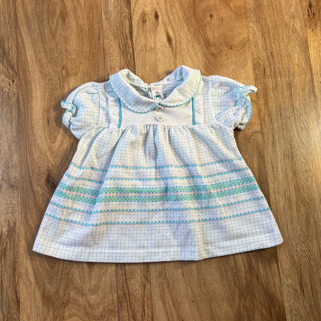 Vintage 1980s GARANIMALS Feminine Flare - Blue Striped Pattern Short ...