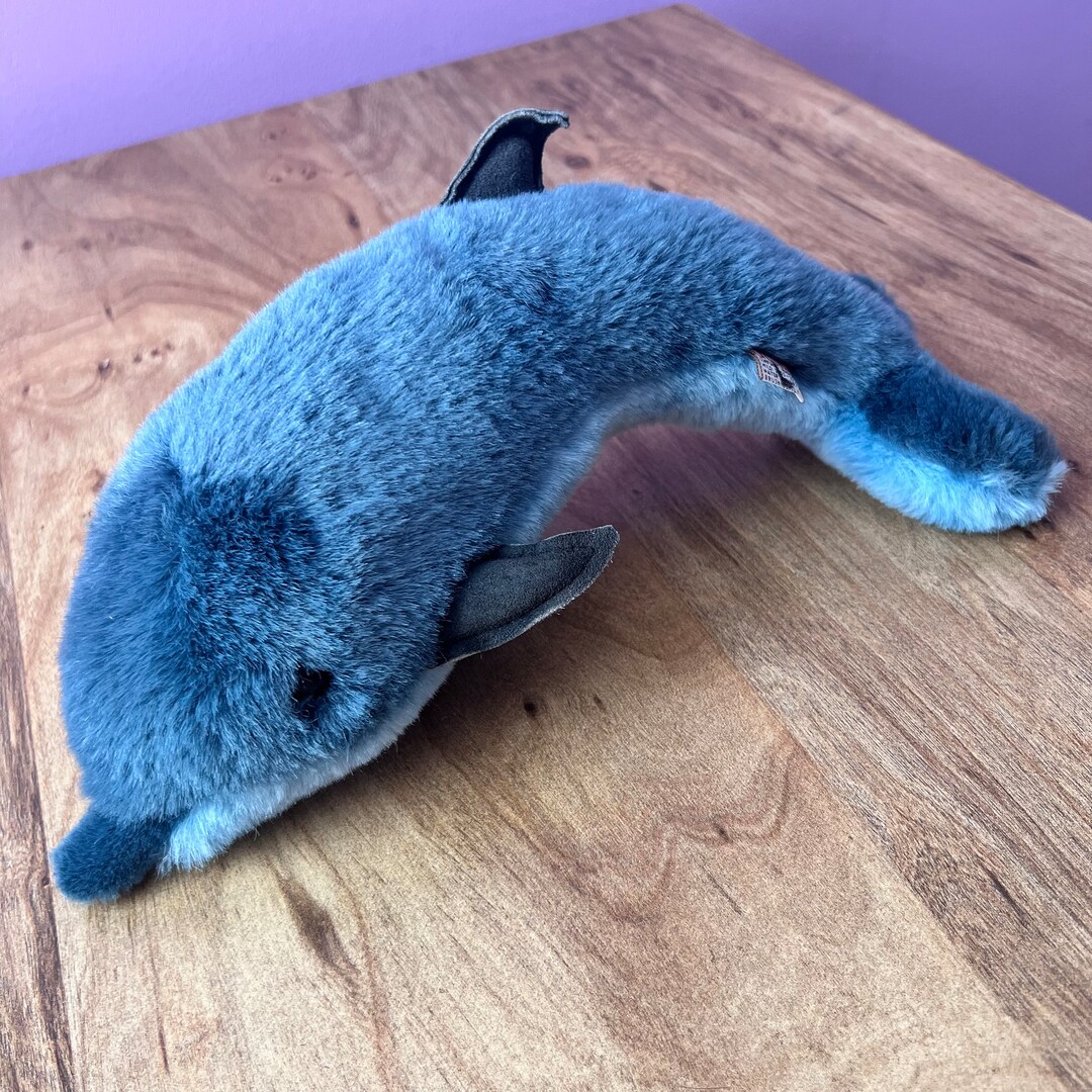 Vintage 80's Blue Bottle Nosed DOLPHIN Plush Toy by GUND - Etsy