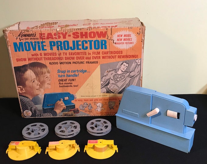 Vintage 60’s Kenner EASY SHOW Projector With Box Toy & Movie Film ...
