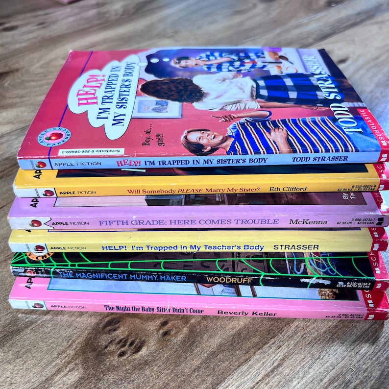 SCHOLASTIC Book Fair LOT of 6 Soft Cover Books (1989-1997) By: Apple ...