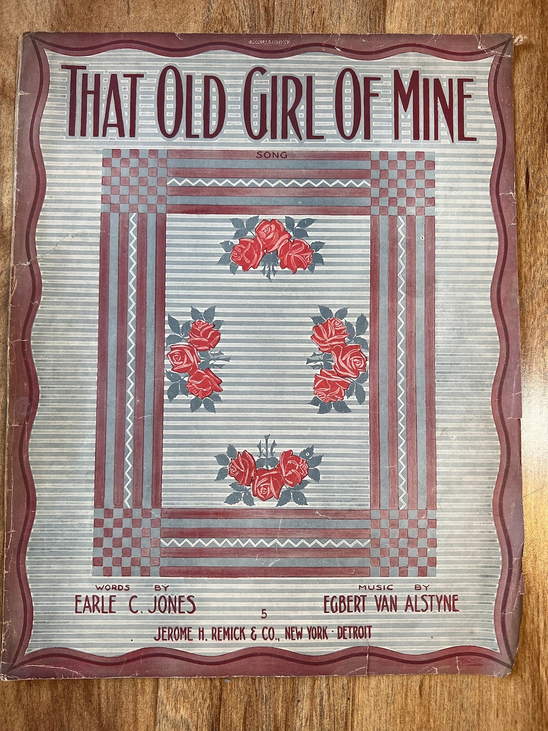 Early 1900's Ragtime Sheet Music: "that Old Girl of Mine" by Earle C ...