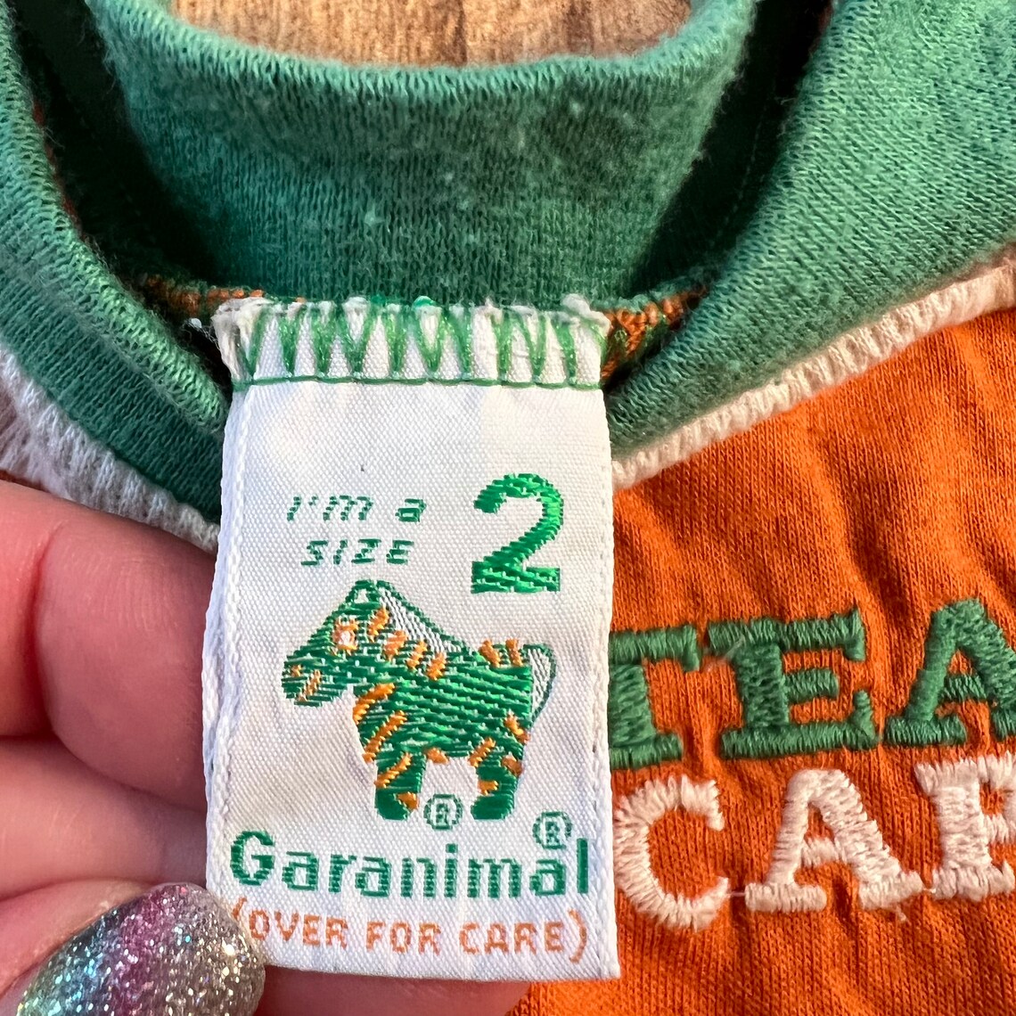 Vintage 1980s GARANIMALS Orange TEAM CAPT Long Sleeve Thermal - Etsy