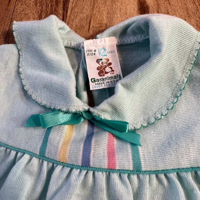 Vintage 1980s GARANIMALS Feminine Flare Blue Striped Pink | Etsy