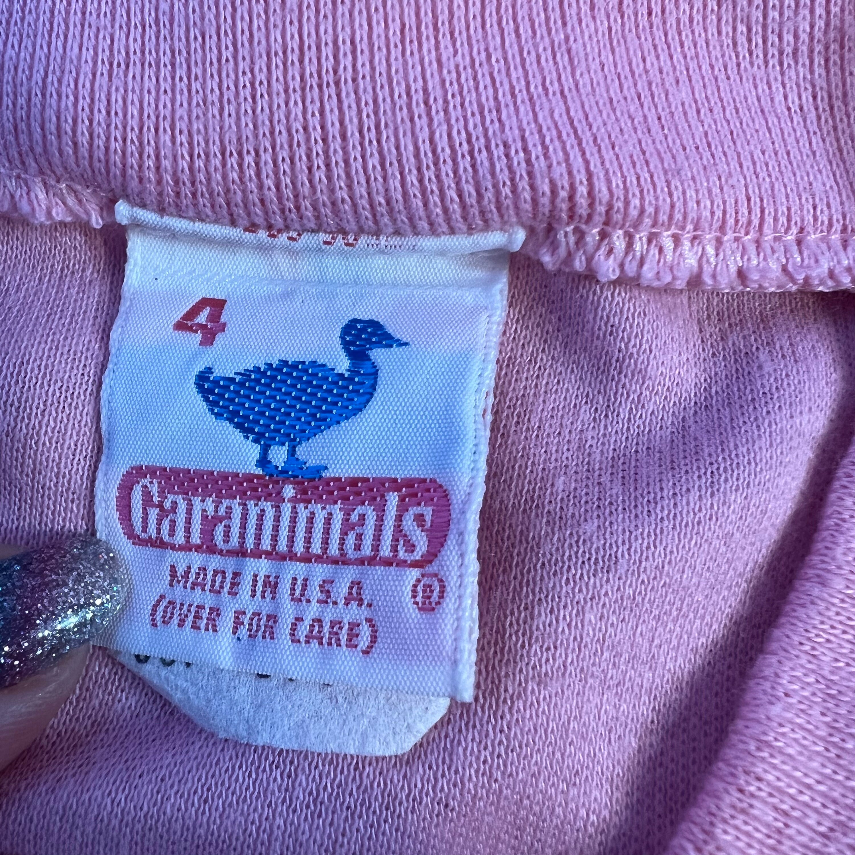 Vintage 1980s GARANIMALS Pink Wrap Tie Short Sleeve Faux V-neck Shirt ...