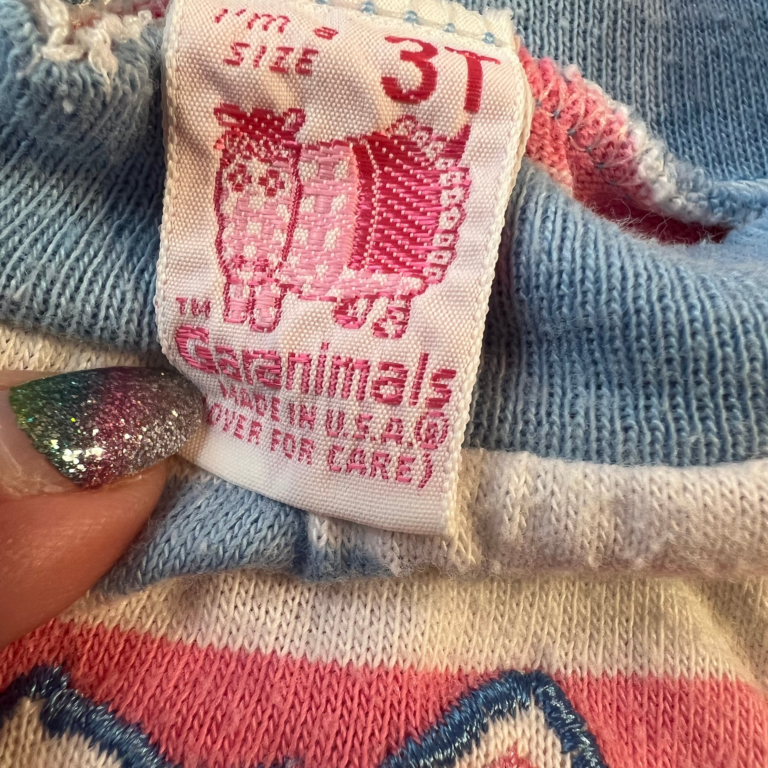 Vintage 1980s GARANIMALS Kitty Cat White/pink/blue Striped - Etsy