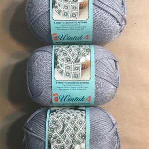 Vintage WINTUK 4 by Caron - GREY (0072) Lot of 3 Skeins 100% Acrylic - Etsy