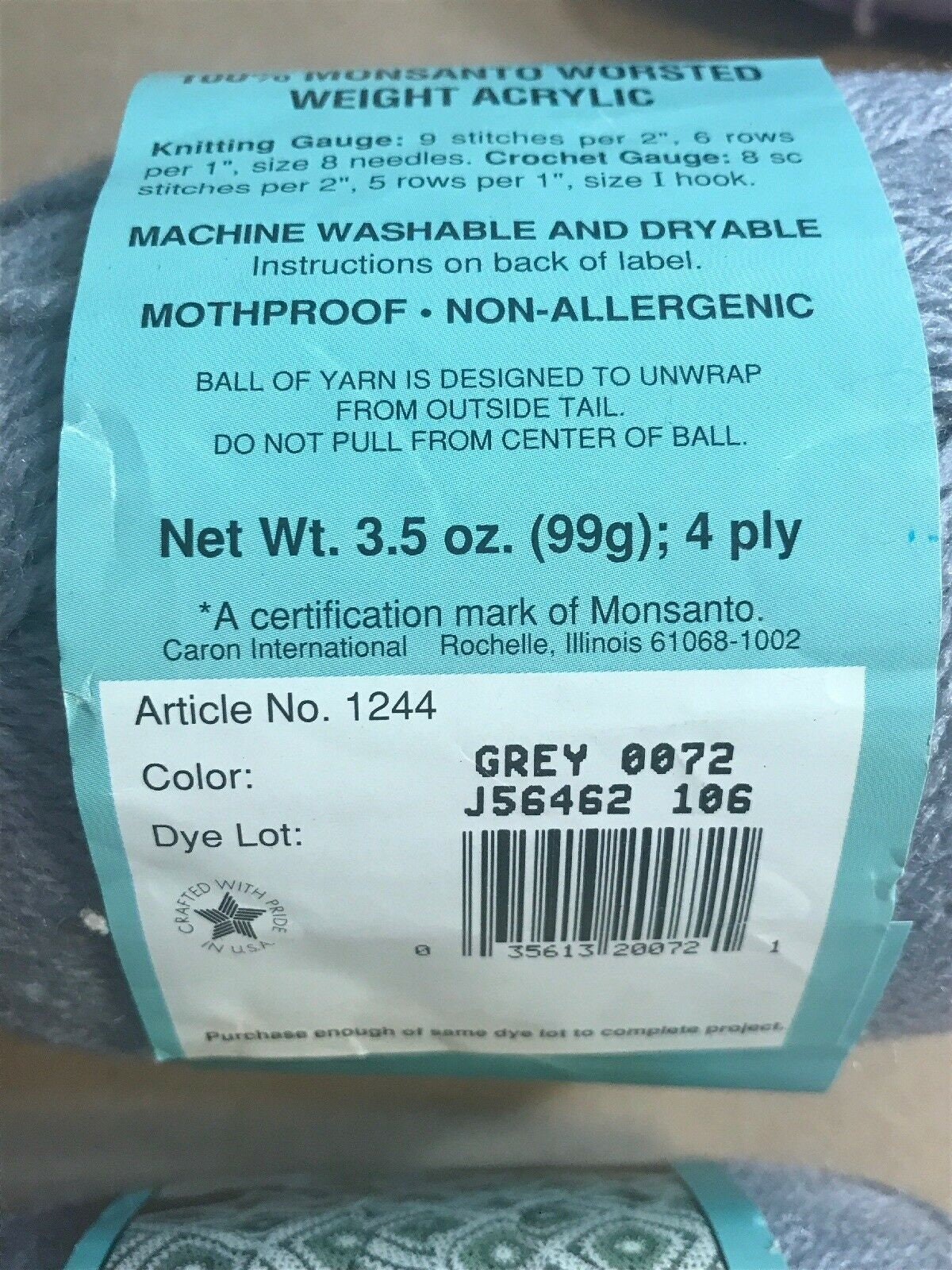 Vintage WINTUK 4 by Caron - GREY (0072) Lot of 3 Skeins 100% Acrylic - Etsy