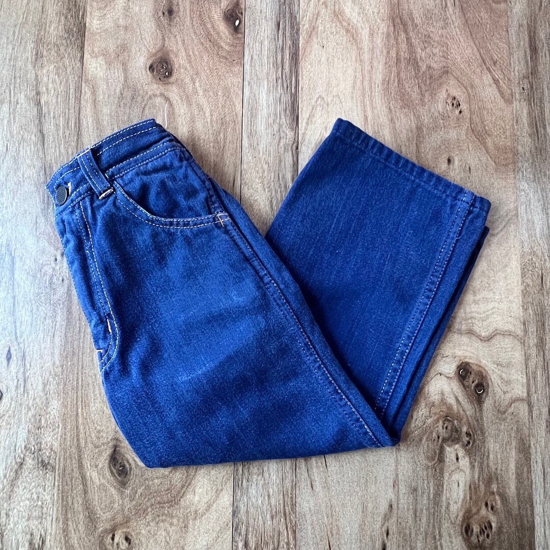 Vintage 1980s GARANIMALS Soft Blue Wash - Gold Stitching - Zipper ...