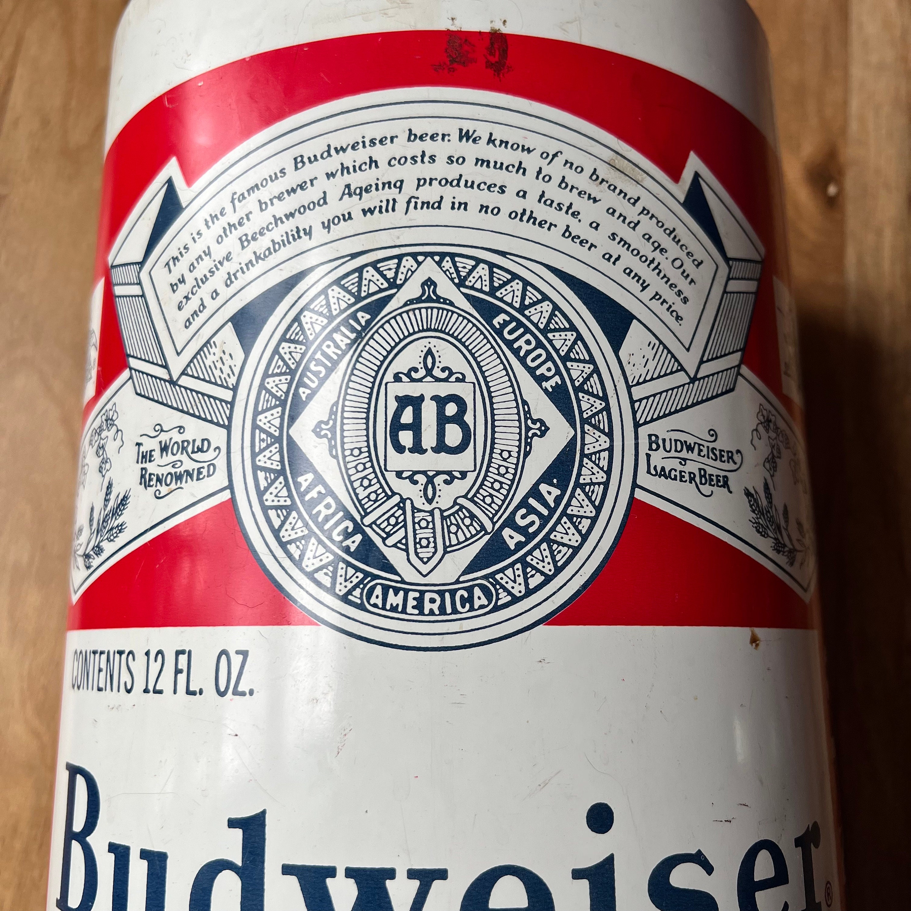 Vintage BUDWEISER Can Replica METAL Trash Can Original - Etsy