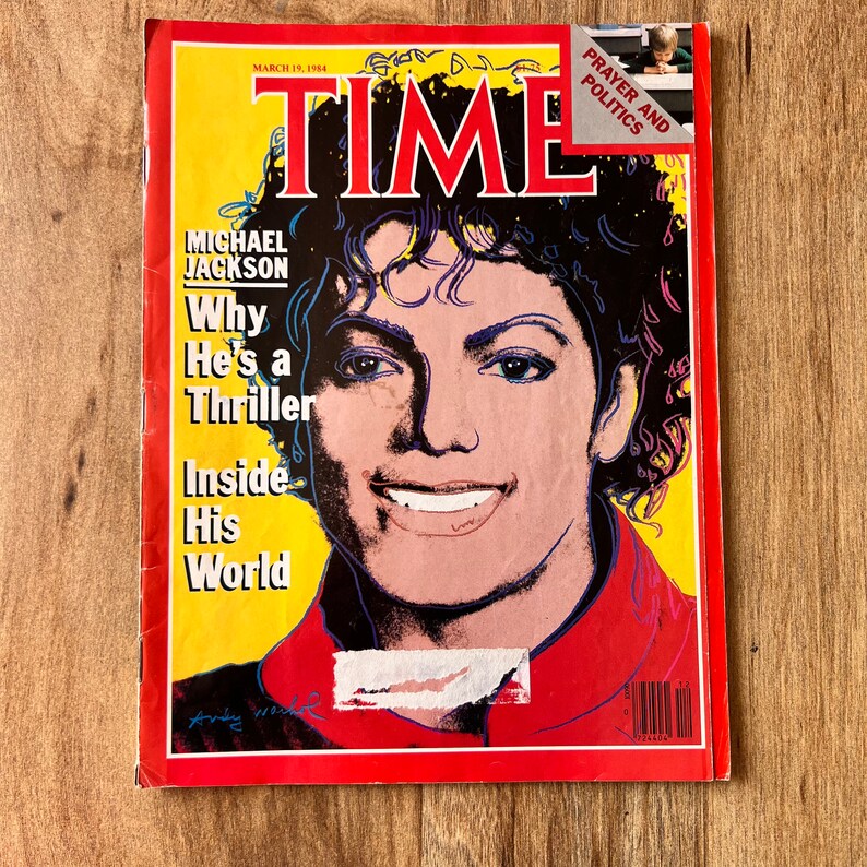 Vintage TIME Magazine MICHAEL JACKSON Andy Warhol Cover March 19, 1984 ...