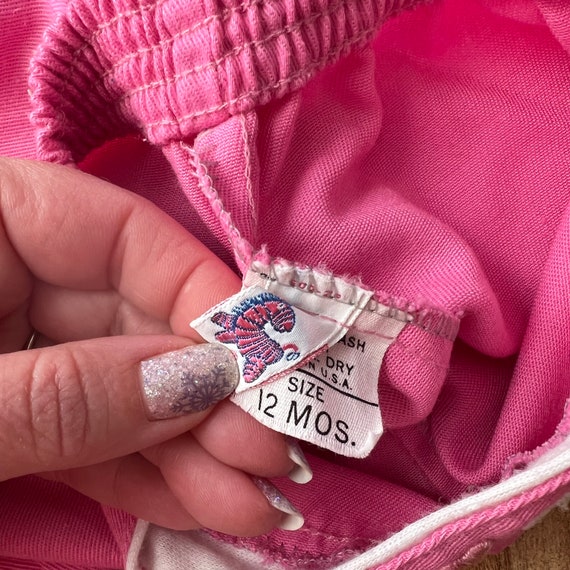 Vintage 1980s GARANIMALS - Girls Pink HEART Pants - B… - Gem