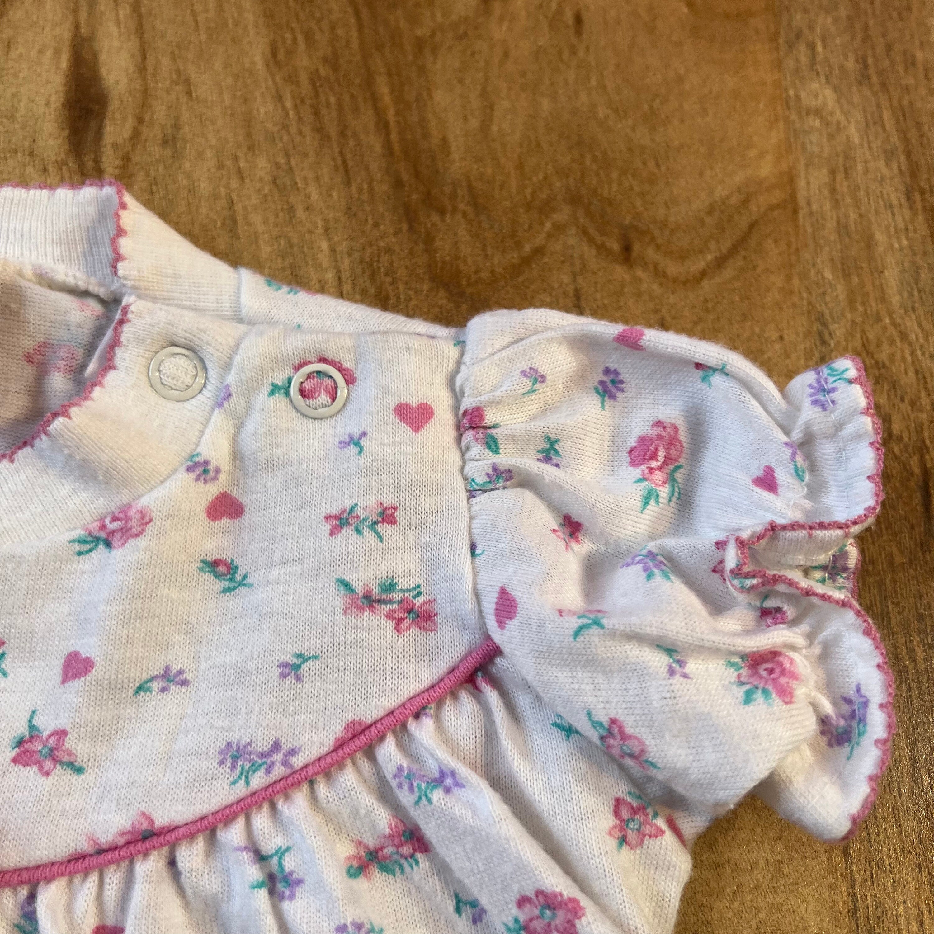 Vintage 1980s GARANIMALS Feminine Flare - Floral Pink Purple & White ...