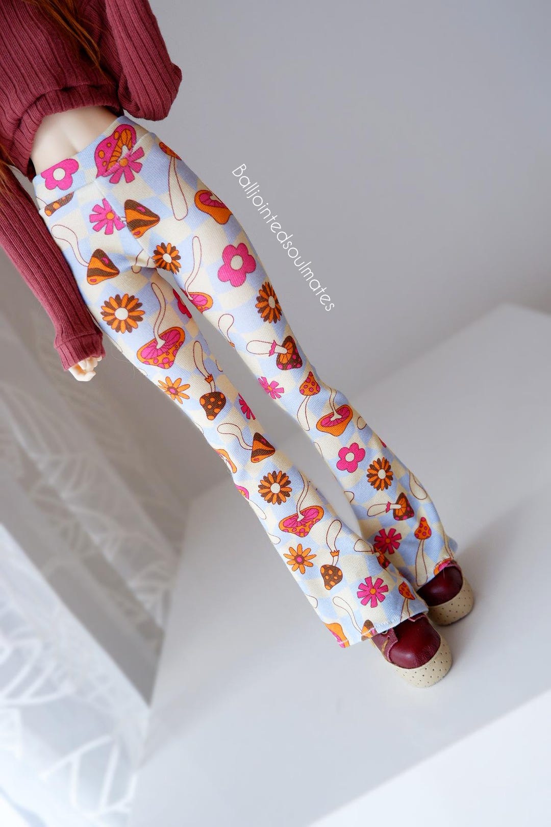 SLIM MSD BJD Minifee 1/4 Funky Mushroom Flared Leggings - Etsy