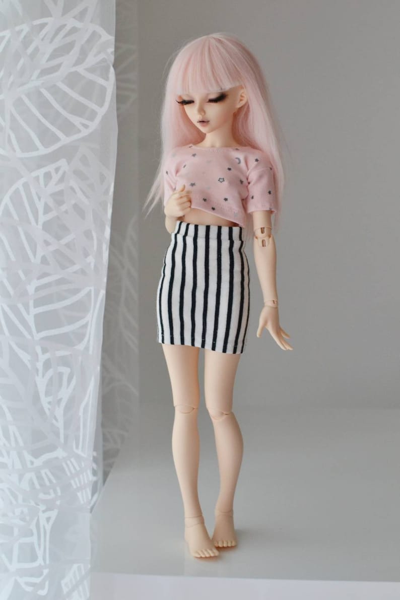 Pastel Pink Moon and Stars Top for SLIM MSD BJD | Etsy