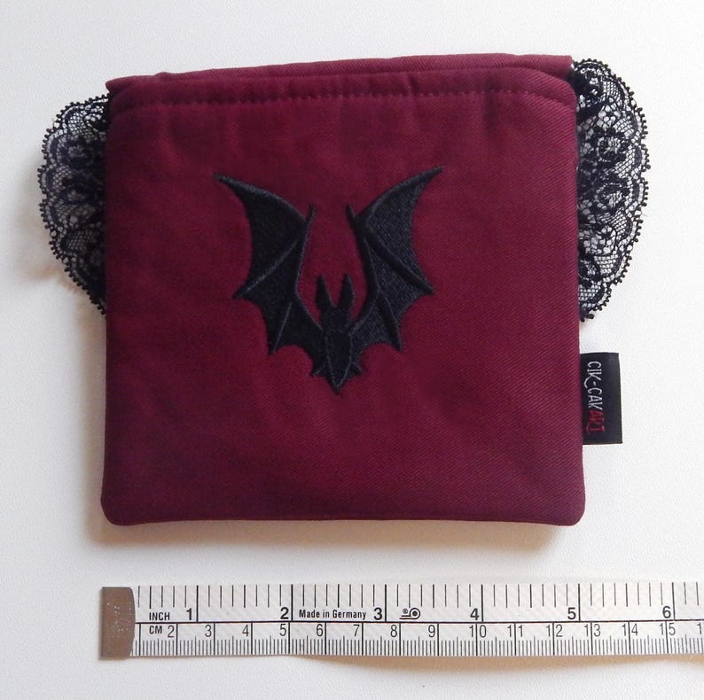 Bat Wallet, Gothic Gift, Bat Lover, Gothic Coin Purse, Halloween Pouch ...